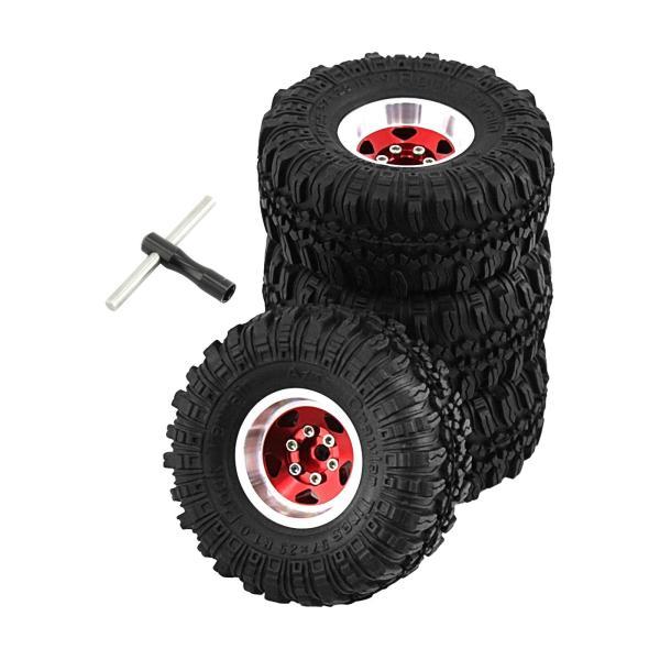 説明:[パッケージ]:RCトラックタイヤ4本が含まれており.長寿命で.損傷しにくいです.[高品質素材]: このRCホイールリムとタイヤは高品質のアルミニウム合金で作られており.耐久性があり.ホイールの全体的なパフォーマンスが向上します.[高...