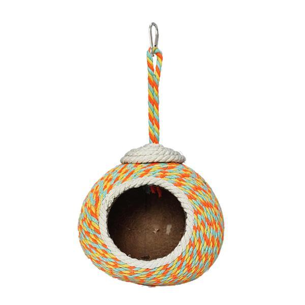 説明:[丸型]: 丸型デザインの頑丈な構造は.風.水.雪にも耐えることができ.鳥の巣を空間で最も目を引く装飾にします. [プレミアムで信頼性]: バードハウスはロープ素材で作られており.丈夫で環境に優しく.壊れにくいです. [取り付け簡単]...