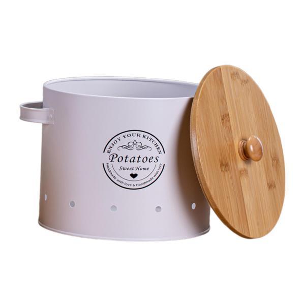 説明:[ジャガイモ.タマネギ.ニンニクの保存]:ジャガイモ保存瓶は.ジャガイモ.ニンニク.タマネギなどを保存でき.さまざまな保存ニーズを満たします. [高級素材]: キッチン野菜保存タンクは高級炭素鋼で作られており.厚く.滑らかで.美しく....