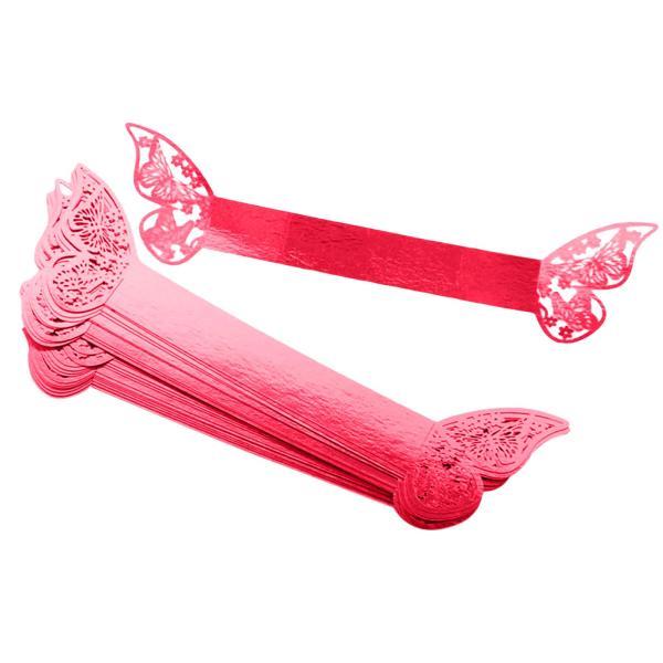 仕様:材質: 紙サイズチャート:折りたたみ前5.8cmx22cm / 2.28インチx8.66インチ;折りたたみ後の直径約4.2cm/1.65インチパッケージに含まれるもの:蝶のナプキンリング 20 個...