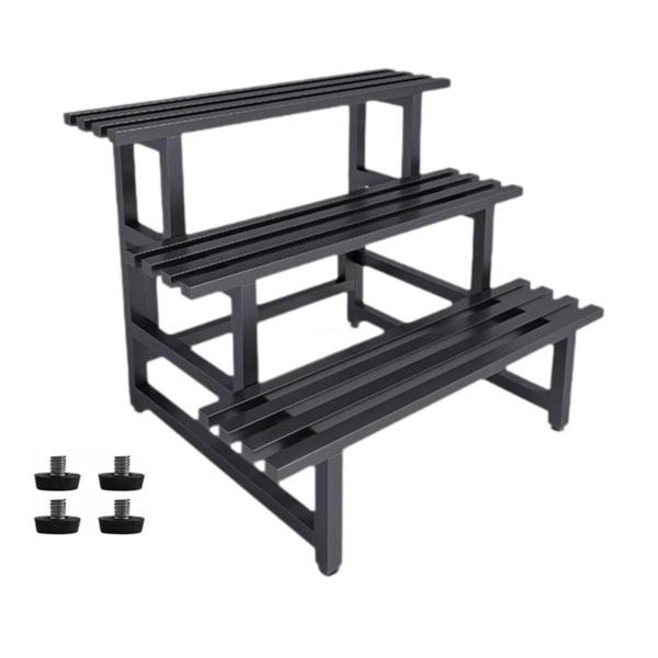 説明:[プレミアム素材]: プラントスタンドは.厚い角型鋼管で作られており.錆びにくく.耐摩耗性.安定性.耐久性.強力な耐荷重性.長期使用を保証します.変形を心配することなく.植木鉢を安全に置くことができます.[3段収納]: 多層構造により...