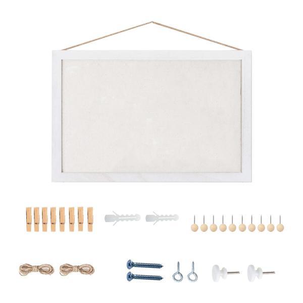 仕様:材質: 木材サイズチャート:40cmx30cmx1.8cm/15.75インチx11.81インチx0.71インチパッケージに含まれるもの:木の板1枚.木製クリップ8個.ネジカバー2個.小さなプッシュピン10個.亜麻ロープ2本.スパイラル...