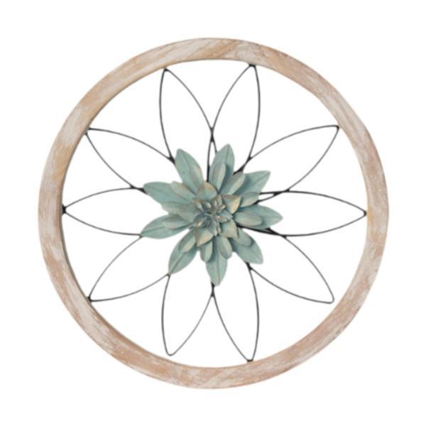 説明:[スタイリッシュなデザイン]: 装飾的な丸い花の金属製壁装飾.シンプルで素朴な壁アート装飾オーナメント.創造的で繊細.ご自宅に温かみのある雰囲気を加えます. [プレミアム素材]: この壁彫刻は木製のフレームと鉄製のアートフラワーを採用...