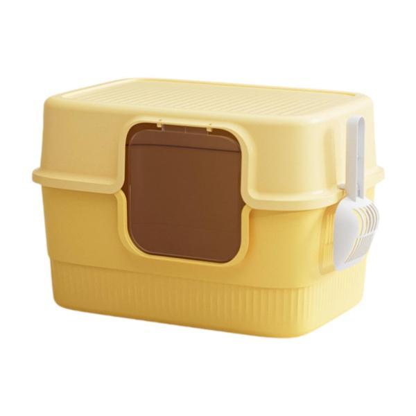 説明:[素材]: 完全に密閉された猫用トイレボックスは軽量のPP素材で作られています.サイズ長さx幅x高さ:51cmx35.5cmx34cm/20.08インチx13.98インチx13.39インチ. [便利な付属品]:ペット用トイレトレーには...