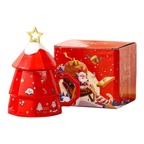 仕様:材質: セラミックサイズチャート:カップ口径:7cm/2.76インチ高さ: 12.5cm/4.92インチパッケージに含まれるもの:クリスマスツリーマグカップ(蓋付き)1個スプーン1杯ギフトボックス1個...