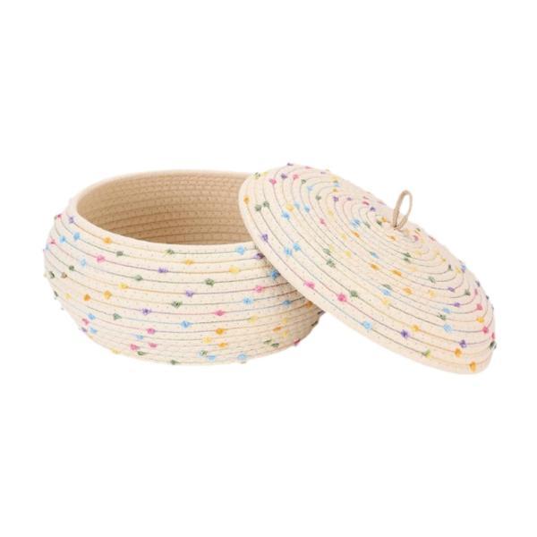 説明:[綿ロープ素材]: 収納バスケットは綿ロープで織られており.あらゆる種類のアイテムを保管するための日常使用に適しています[多機能収納]: 綿ロープ収納バスケットは保管に適しています.本.雑誌.リモコンなど.下着.文房具.小さな衣類の整...