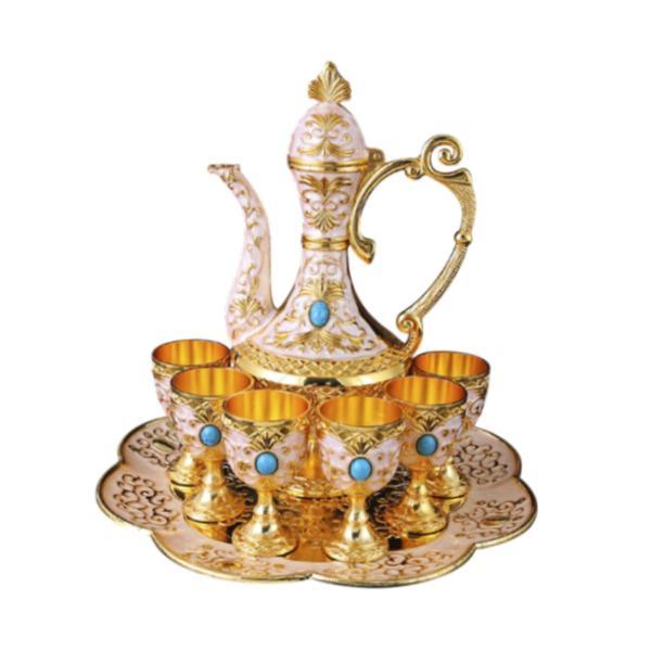 説明:[ヨーロッパスタイルのデザイン]: このトルコ式コーヒーポットとミニティーカップは.滑らかなラインと美しく彫刻された.レトロな優雅さと高貴さを備え.真に豪華なスタイルを実現しています[コーヒーアクセサリー]: ヨーロッパワインセットも...