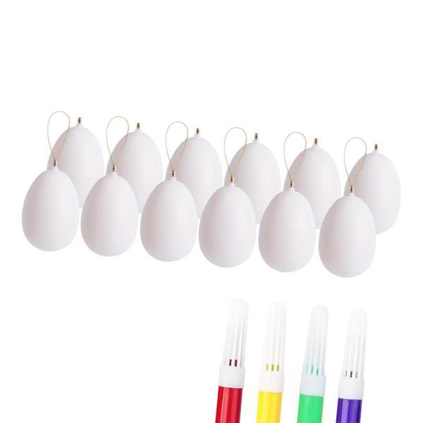 説明:[クリエイティブなDIYイースター面白い]: このキットには未塗装のイースターエッグが12個含まれており.お子様が自分でユニークな卵をデザインして飾り付けるときに創造性を刺激するのに最適です.[コンプリートクラフトセット]: 4本の水...