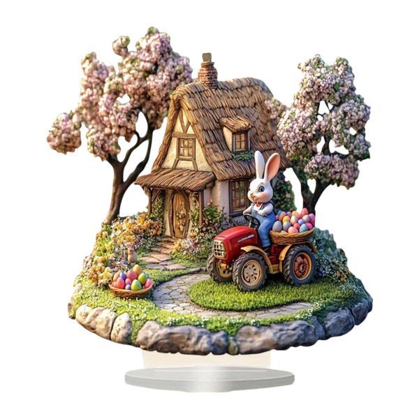 説明:[イースターデコレーション]: ユニークな 2D フラットドライビングバニーの形で本物そっくりで.庭に活気のある雰囲気を作り出します.[プレミアム素材]: イースターバニーの装飾は高品質のアクリル素材で作られており.防水性.軽量性.耐...