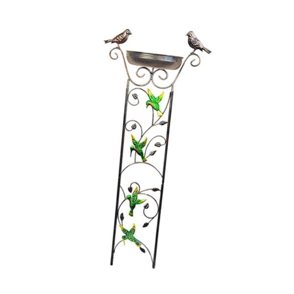 説明: versatileデザイン]:この鳥のお風呂は庭のトレリスを兼ねており.鳥愛好家と庭の愛好家の両方に対応するユニークな2 in 1機能を提供します[材:鉄で作られたこの装飾的な鳥のお風呂で作られています頑丈で長期的な使用 dimen...