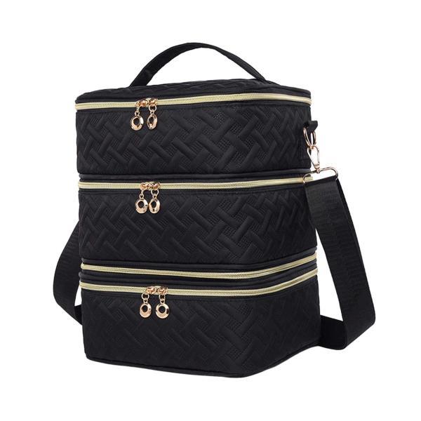 説明:[広々とした3層構造]: ネイルポリッシュキャリングケースは.独自の3層構造を採用し.最大60本のボトルを収納できる十分なスペースを備えています.最上層にはネイルランプを収納できる大きなコンパートメントがあり.ネイルドリルなどの様々な...