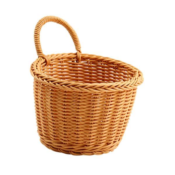 説明:[プレミアム素材]: PP素材で作られたこのバスケットは.手編みのフェイクラタンデザインが特徴で.エレガントで見た目も美しいです.丈夫で.水洗いも可能なので.長くお使いいただけます. [多用途な吊り下げデザイン]: バスケットを壁やド...