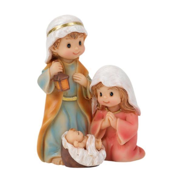 説明:[魅力的なキリスト降誕の情景]: 愛らしい聖家族の置物でクリスマスの心をお祝いしましょう.マリア.ヨセフ.そして幼子イエスを描いたこの作品は.ホリデーデコレーションにユニークで楽しい雰囲気を添えます. [樹脂職人の技]: 樹脂を巧みに...