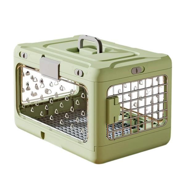 説明:[折りたたみ式ペットケージ]ハードサイドのキャットクレートは折りたたむことができ.使用しないときは簡単に収納できます.ハードサイドはペットを衝突からよりしっかりと守ります. [信頼できる素材]このペットキャリアは高品質のPPと鉄線素材...