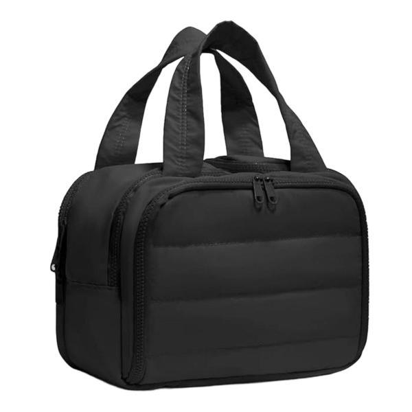 説明: [広々としたデザイン]: 12.20インチx5.51インチx7.87インチの寸法のこの旅行用トイレタリーバッグには4つのコンパートメントがあり.旅行に欠かせないトイレタリーや化粧品を完璧に整理できます. [素材]: 厚手のポリエステ...