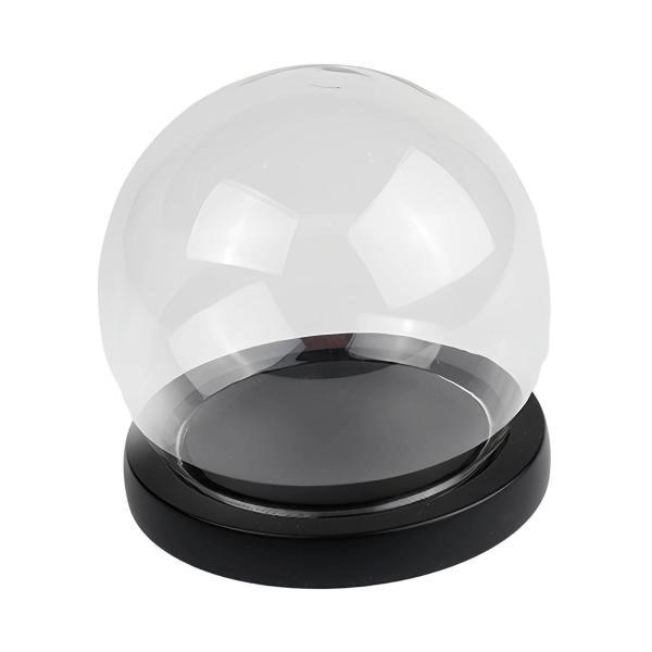 説明: [ガラス グローブ ディスプレイ ケース]: 木製のベースが付いた透明な丸型ガラス ドーム クロッシュ.DIY クラフト プロジェクトやギフト パッケージに最適です. [プレミアム素材]: ガラスディスプレイドームは木材.MDF.ガ...