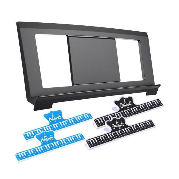 説明: [便利な譜面台]: 電子ピアノ譜面台は.演奏中に楽譜を見やすくすることでミュージシャンを支援するように設計されており.シームレスな演奏体験を保証します. [安全な音楽クリップ]: 電子キーボード譜面台には.楽譜をしっかりと固定する4...