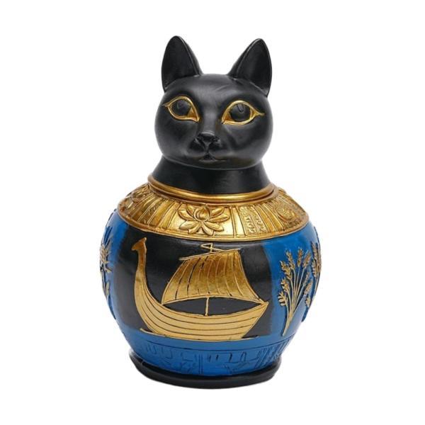 説明: [ユニーク]: 古代エジプト神話にインスパイアされたこのペット用骨壺は.象徴的なモチーフが特徴で.文化的な意義を持つ愛するペットを偲ぶ.平和で神聖な雰囲気を作り出します. [ヴィンテージスタイル]: アンティーク調の手彫りのディテー...