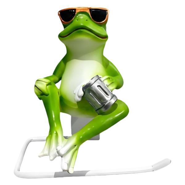 説明: [楽しいデザイン]サングラスをかけた愛らしいカエルがデザインされたペーパーホルダースタンドは.キッチンやバスルームのインテリアにちょっとしたアクセントを加えます. [省スペース]壁掛け式のペーパーホルダーは.貴重なカウンタースペース...