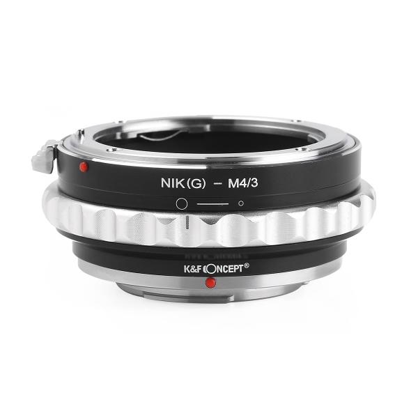ニコンFマウント（Gタイプ対応）レンズをマイクロフォーサーズマウントのカメラボディに装着するための、絞りリング付きマウント変換アダプターです。より使いやすく改良された新型です。# 絞りリング付きレンズマウントアダプター  オリンパス OLY...