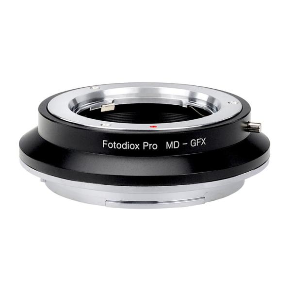 Fotodiox（フォトディオックス）MD-GFXは、ミノルタMD・MC｜SRマウントレンズを富士フイルムＧマウントカメラ（GFX100、GFX50Rなど）に装着するためのマウント変換アダプターです。