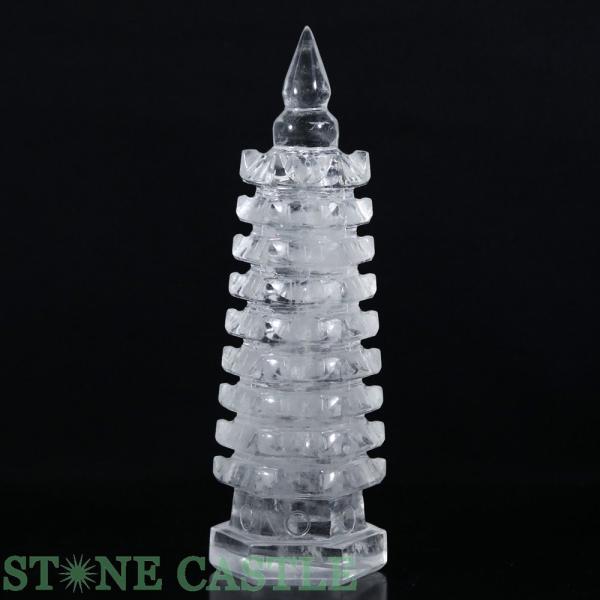 石流通センター 一点物 天然石 開運＆風水アイテム 文昌塔(もんしょうとう) 天然水晶 No.21 (約1055g) パワーストーン