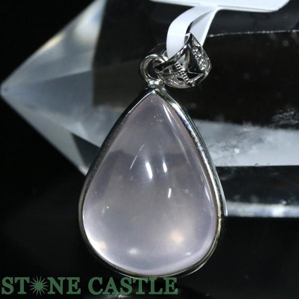 石流通センター 一点物 天然石 ペンダント モザンビーク産ローズクォーツ (3A) No.26 パワーストーン