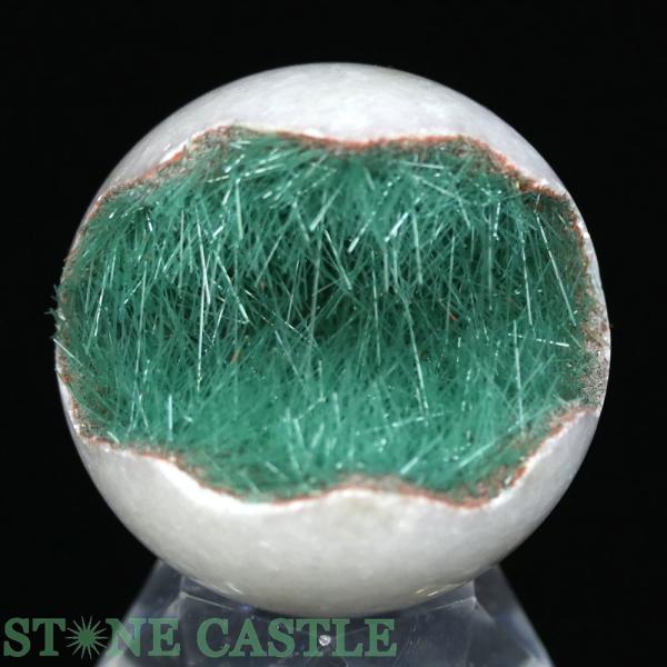 石流通センター 一点物 天然石 原石 丸玉 ゲーサイトインマグネサイト (エメラルドグリーン) No.24 パワーストーン