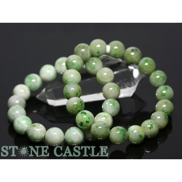 高品質 天然石 ブレスレット グリーンガーネットインフェルドスパー (グリーンムーンストーン) (3A) (約11.5〜12mm) パワーストーン