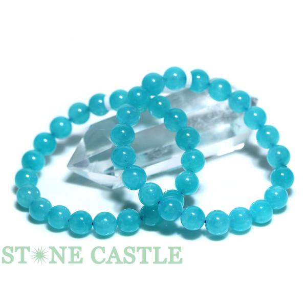 石流通センター 高品質 天然石 ブレスレット ザンビア産アマゾナイトシリカ (約9〜9.5mm) パワーストーン
