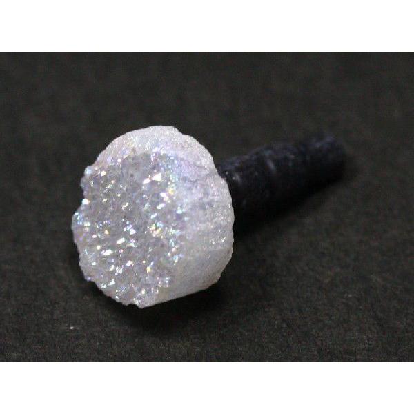 イヤフォン ジャック ジャックアクセサリー 原石 白 天然石 パワーストーン