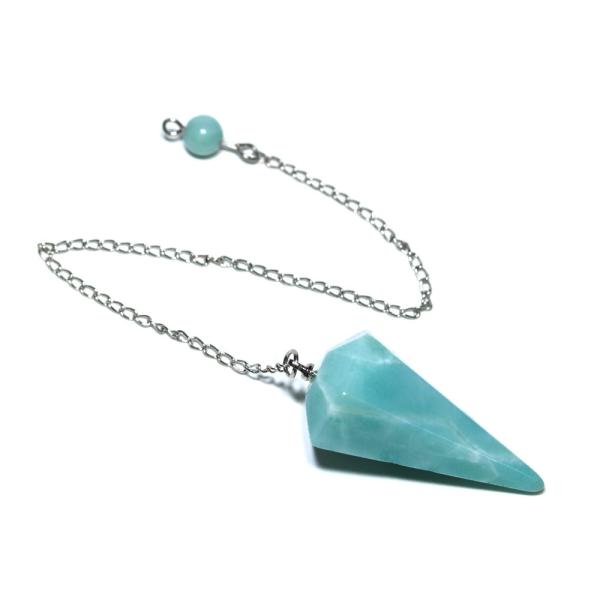 開運＆風水アイテム ペンデュラム(カット) アマゾナイト 天然石 パワーストーン