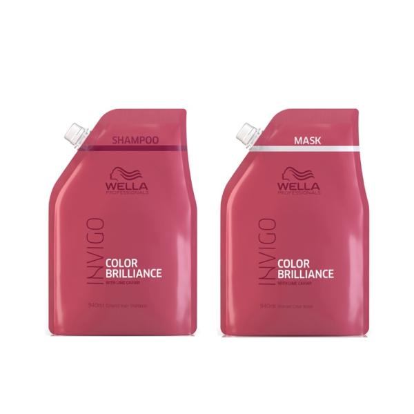 ウエラ　インヴィゴ　wella invigo ブリリアンス　シャンプー940ml＆トリートメント940ml　セットシンプルに、効率よく美を手に入れたい現代女性のことを考えて開発。濃密ブレンドが、明日の髪を彩ります。☆あなたの髪を彩る、INV...