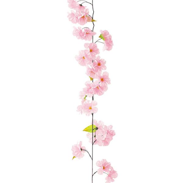壁面装飾などに使いやすいサクラのガーランドです。商品棚に置いたり、ワゴンや看板に巻いたり、壁に吊るしたり、桜を使って春らしい店舗ディスプレイに。●素材／ポリエステル●サイズ／長さ180cm●特記事項／※取り付けの際は、設置場所の強度にご注意...