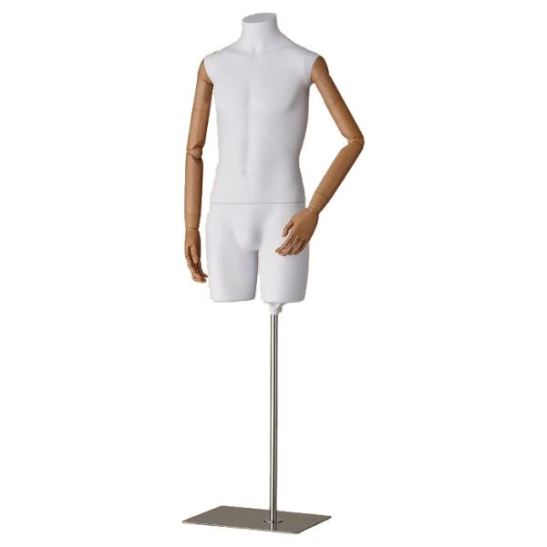 高級感のあるフロアトルソーです。●サイズ／全体：最大高さ177cm・最小高さ122cm ベース：40×30cm ポール：直径2.2cm ボディ：高さ94cm●素材／ボディ・腕：ABS樹脂 ベース：スチール●重量／ベース：3.1kg●その他仕...