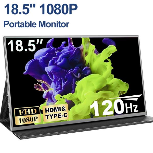 品名：18.5インチフルHDモバイルモニター型番：185DM2サイズ：18.5インチ解像度：1920x1080アスペクト比：16:9パネル：IPS表示色：1670万リフレッシュレート：120hzスピーカー：内蔵VESA規格：75*75mm端...