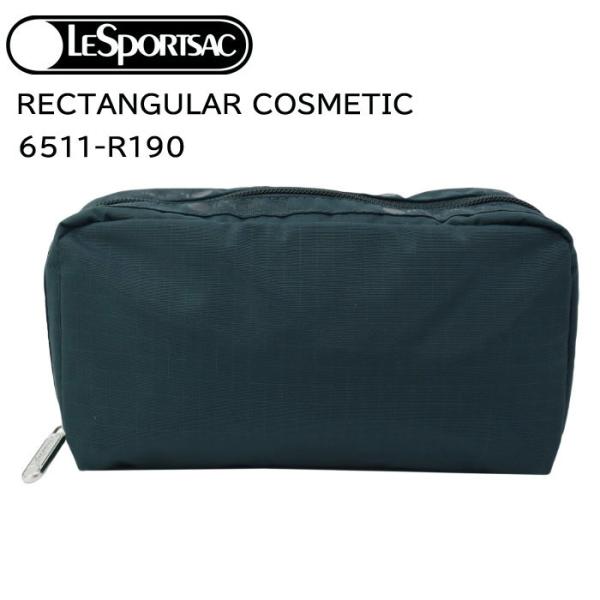 【ブランド】LeSportsac レスポートサック【サイズ】サイズ　約:Ｈ10xW16xD5cm【カラー】6511-R190-MIDNIGHT-GREEN【仕様】開閉:ファスナー開閉 　内側:オープンポケットx3 　重量:39g【材質】ポリ...