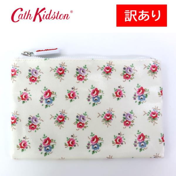 【ブランド】キャスキッドソン　 CathKidston CATH KIDSTON【サイズ】■横：19cm　■縦：12cm　■マチ：なし【カラー】324403-ホワイト【仕様】メイン開閉ファスナー【材質】PVCオイルクロス加工×コットン【特徴...