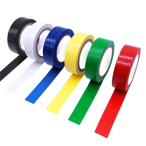 【商品説明】　・「6巻セット」電気絶縁用テープ6色入りセット「赤、黄、緑、青、白、黒」、 使用対象や環境に応じて色をお選びいただけます。・「サイズ」長さ： 9 m / 29.5 feet / 354 Inches；　幅：17 mm / 0....