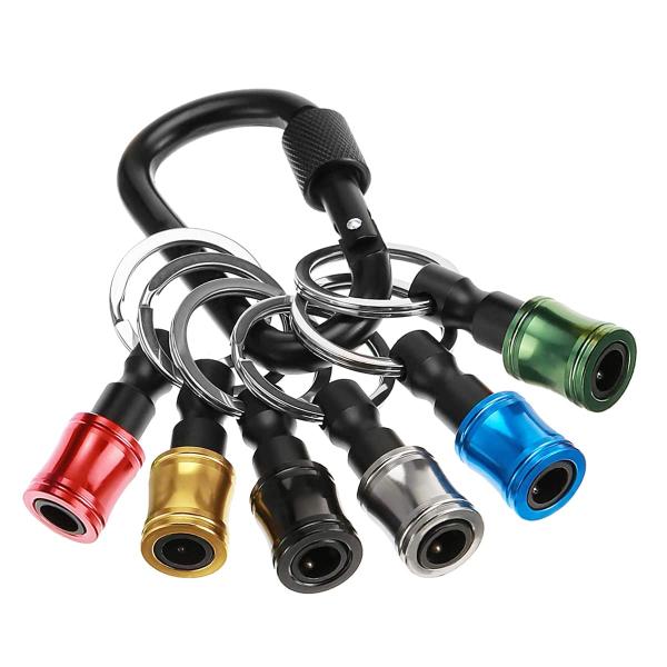 【商品説明】　・【ソケットホルダー】6色 ソケット：青、銀、緑、黒、赤、オレンジ。差込口対辺：六角軸6.35mm (1/4 インチ)、丸軸7mm。・【ドライバービット】ユニバーサル1/4インチ六角ソケットは、ほとんどの電動ドライバー、ハンド...