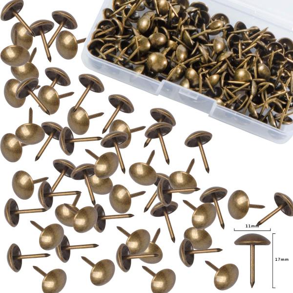 【商品説明】　・入り数: 120個入り。・寸法:11*17mm。・広い用途:オフィス文具、絵画用具、家居装飾、DIY、ポスター、家庭、学校、写真、小物など・材質: 鉄 。・色: ブロンズトーン。※未決済で３日経過した場合は、ご案内無しで一旦...