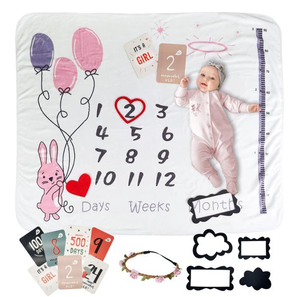 【商品名】　OMOTYA寝相アート 月齢フォト ベビー撮影毛布 月齢フォトグッズ ベビー毛布 ブランケット ベビー 撮影記念 月齢フォトシーツ 寝相アー 【商品説明】　・?【?良素材?安心安全】寝相アート 月齢フォト 赤ちゃん 無毒無害きめ...