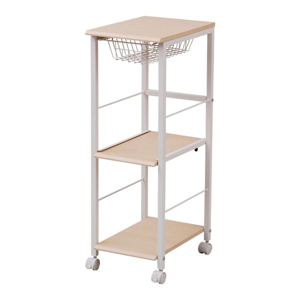 【商品説明】　・お客様組立品・バスケット内寸: 幅14×奥行32×深さ8cm・メーカー型番: KPB2942NM/IV・天板サイズ: 幅29×奥行42cm ●棚板間高さ:中段33 下段31cm・本体サイズ: 幅30×奥行42×高さ88cm※...