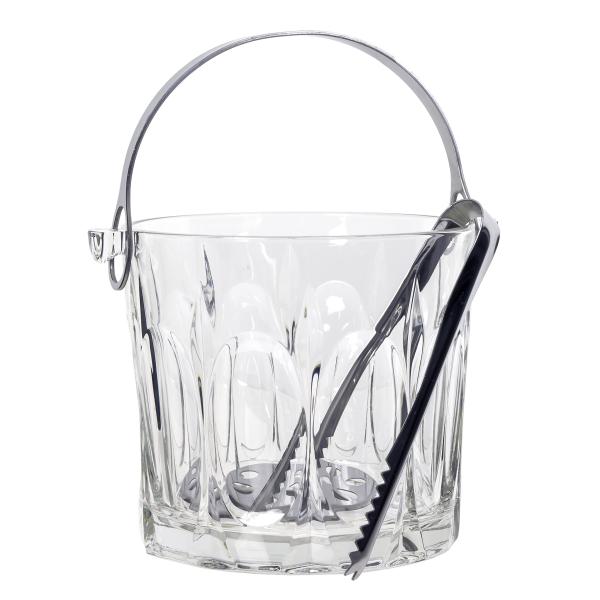 【商品説明】　・セット内容:アイスペール本体、吊り手、水切り、トング・容量:約1390ml・本体サイズ:約最大径17.4(口径14.4)×高さ13.2cm・生産国:日本・素材・材質:本体=ガラス、吊り手、水切り、トング=ステンレス※未決済で...