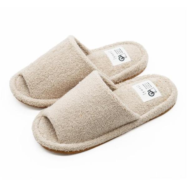 【商品説明】　・☆前が空いているタイプなので、通気性がよく、足に触れる足裏や甲まで綿素材を使用しているので、素足で履きたくなるアイテム♪☆汚れたら丸洗いできます。洗うたびにパイルがふっくら、洗濯ネットに入れて丸洗いOK♪・☆洗いたてのスリッ...