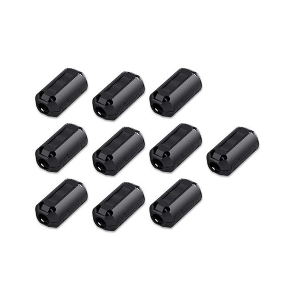 【商品説明】　・【サイズ】直径：13mm、長さ：25mm、内径：3.5mm、適応ケーブル径：Φ1.5mm&amp;#65374;Φ3.5mm。色：ブラック。パッケージ内容：10個セット。・【ノイズ除去】パソコン、モニター、テレビなどの周辺で...