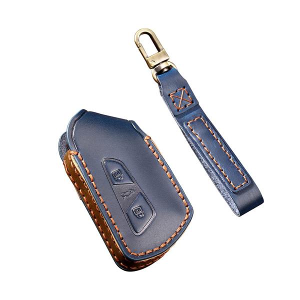 【商品説明】　・【VW専用】フォルクスワーゲンのスマートキーをやさしく保護する専用カバーでございます。車種専用設計のためフィット感がいいです。クレージホースレザー素材で、摩擦に強く、割れにくく、軽くて長持ちし、車のキーをキズや摩耗を防止、全...