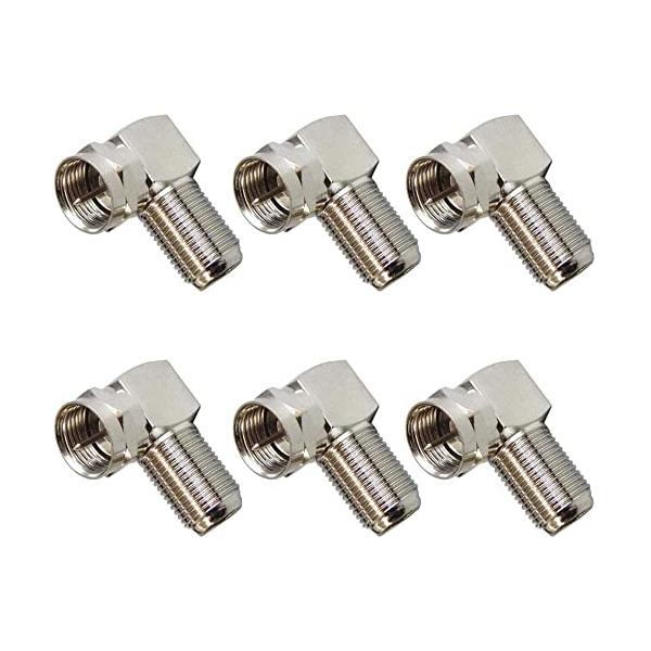 【商品説明】　・BS・CS 対応したアンテナ同軸ケーブルを90度（L型）に変換するL型アダプタです。 ネジ式なので、しっかりと固定でき抜け落ちることがありません。・F型（ネジ式）⇒L型接・ラグ入り 重さ：24g (ケーブルは付属しておりませ...