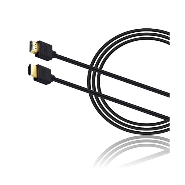 【商品説明】　・シールド加工とツイストペア構造で外部ノイズの干渉から信号を保護する、やわらか材質の「太さ4.2mm」細線ケーブルを採用。端子部は耐腐食性の金メッキコネクタを採用。また従来の同じ4.2mm細線タイプのものと比べて「圧倒的なコン...