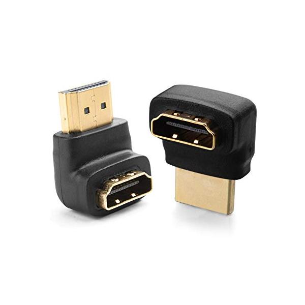 【商品説明】　・【4K解像度＆HDMI 2.0規格】HDMI 90度 延長アダプタは4Kのビデオ解像度をサポートし、4096x2160、3840x2160、2560x1600、2560x1440、1920x1200及び1080pに対応、お使...